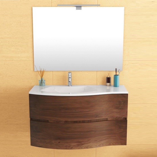 Arredo bagno Grace mobile stondato da 100 cm sospeso disponibile in 3 ...