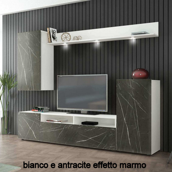 Mobile da soggiorno Nick parete attrezzata porta tv in 6 colori - Bagno ...